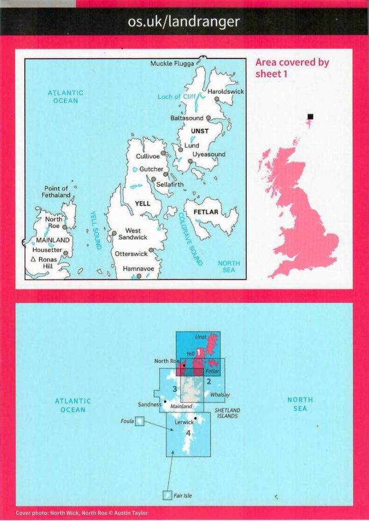 Shetland – Yell, Unst and Fetlar – 1 – OS Landranger Map – The Orcadian ...